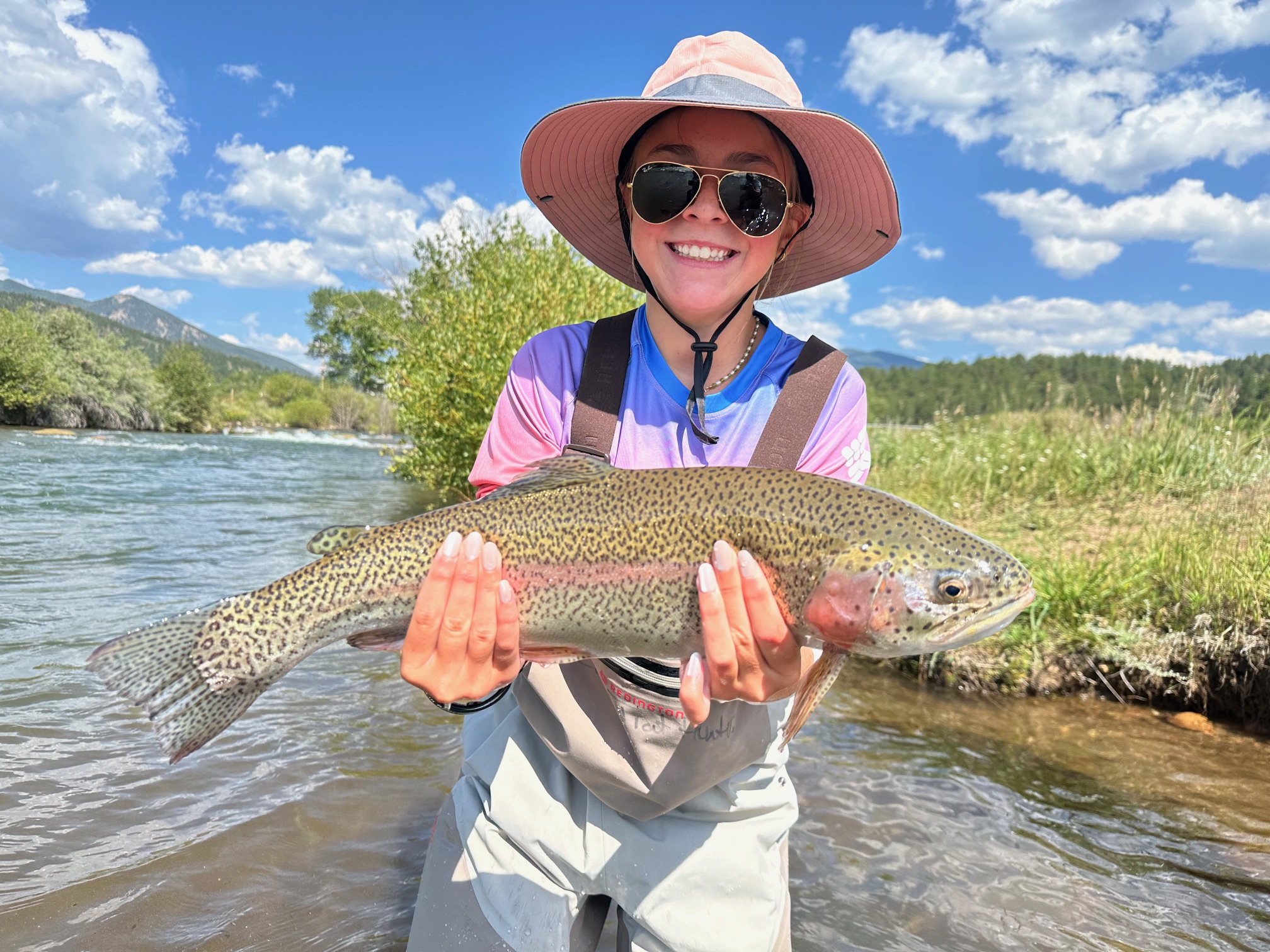 11 yr old with big Shawnee Meadows Trout! - Colorado Trout Hunters